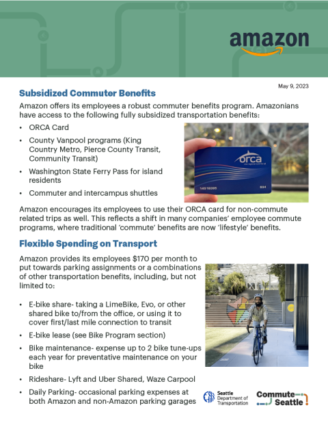 Case Study: Active Transportation at Amazon - Commute Seattle