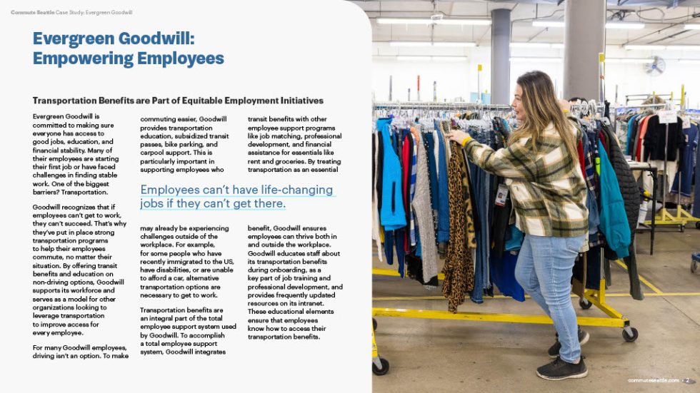 Case Study: Evergreen Goodwill, Empowering Employees - Commute Seattle
